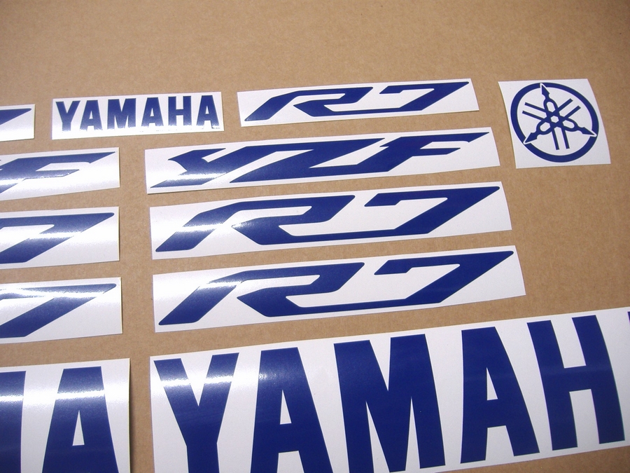 Royal (medium) blue replacement decals set for Yamaha YZF R7 750 - Moto ...