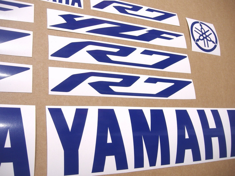 Royal (medium) blue replacement decals set for Yamaha YZF R7 750 - Moto ...