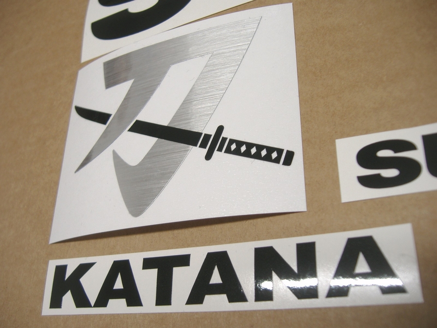 Suzuki Katana 1000 custom black color logo decals set - Moto-Sticker.com