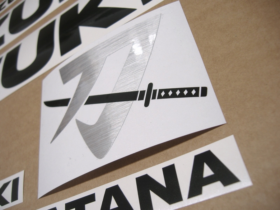 Suzuki Katana 1000 custom black color logo decals set - Moto-Sticker.com